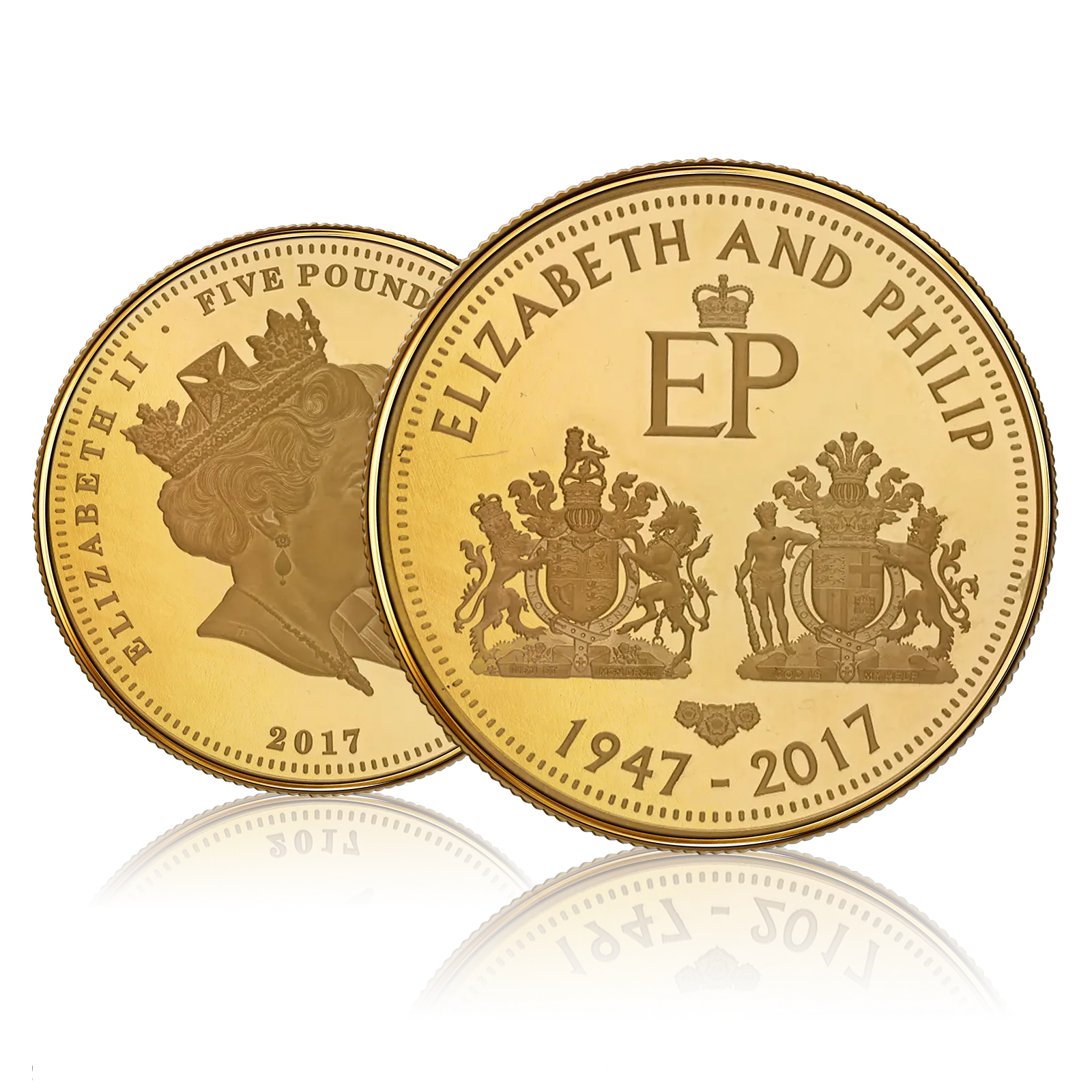 Gold Proof Sovereign 2017 Double Portrait Platinum Wedding Anniversary ...