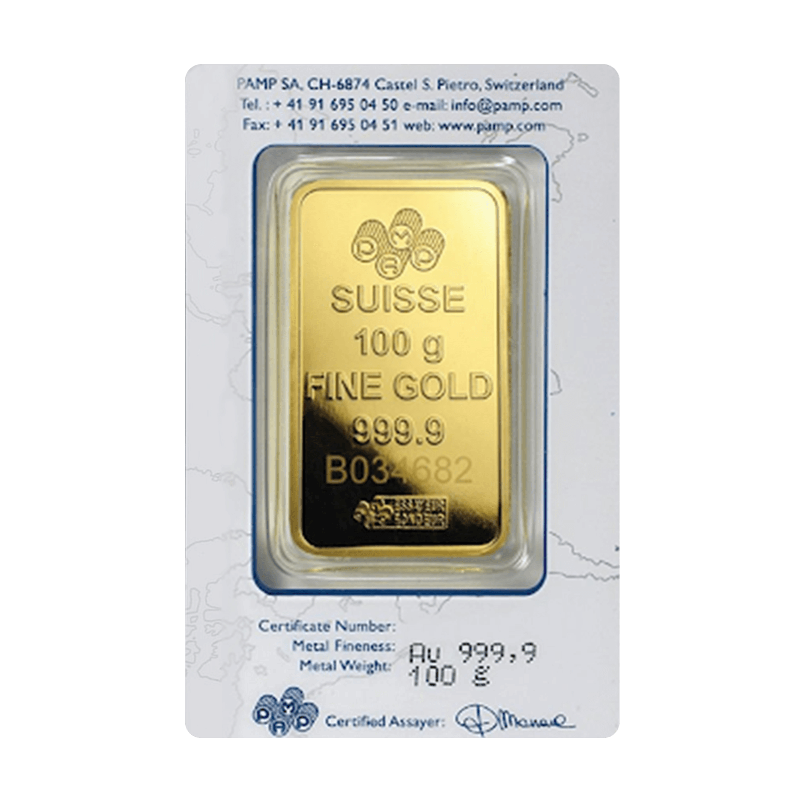 100g PAMP Lady Fortuna Gold Bar Classic Version (999.9) | Gold Bank ...