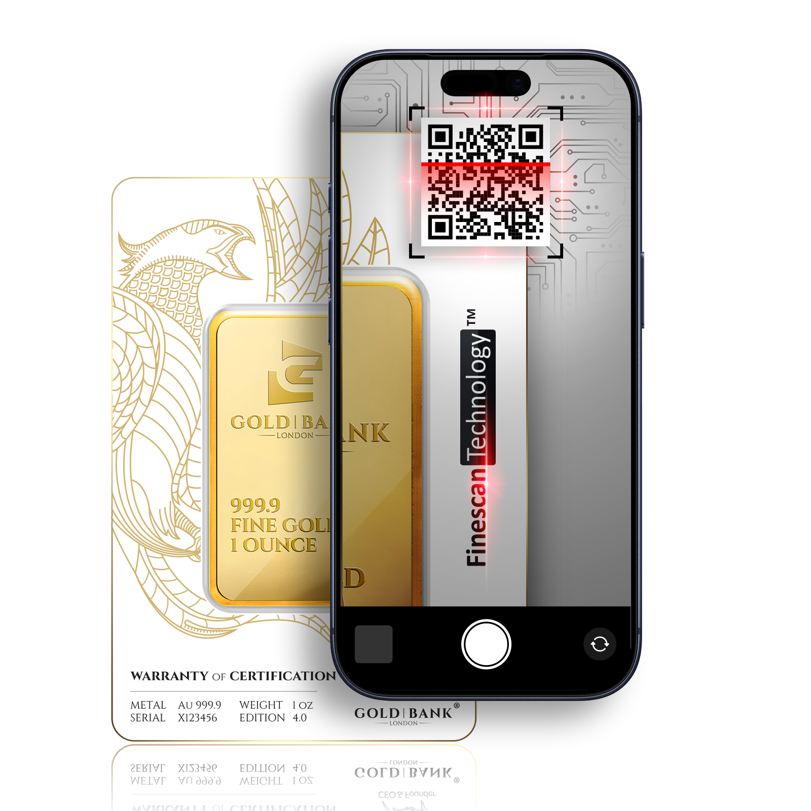 1 Oz Gold Bank Legendary Phoenix Range Gold Bar (999.9) | Gold Bank ...