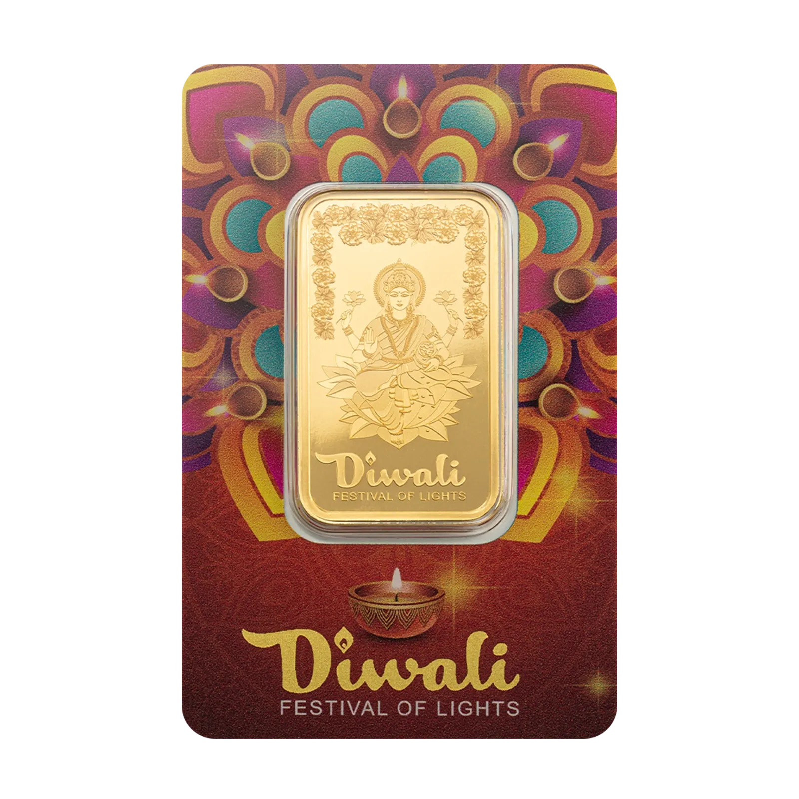 1oz Gold PAMP Lakshmi & Rangoli Diwali Bar (2025) | Gold Bank - London